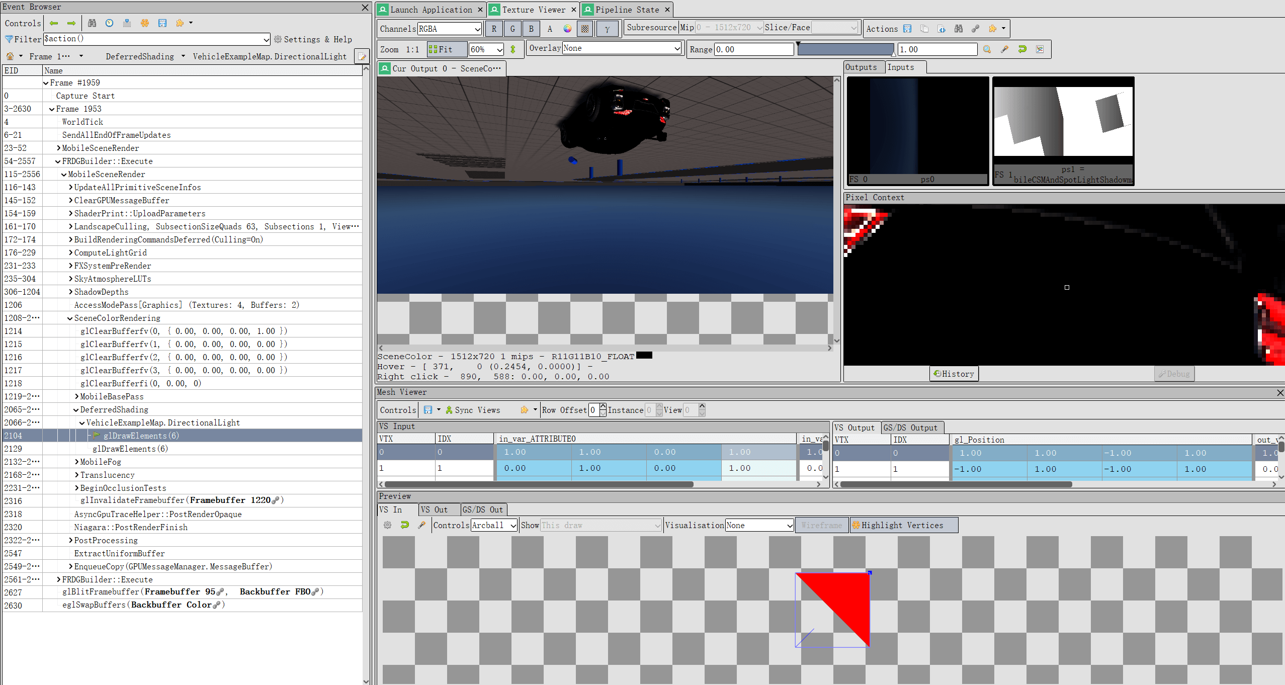 【UE4 渲染管线系列2】一帧之间：RenderDoc一窥渲染流程 – Zephyr AN's Lemonade Stand